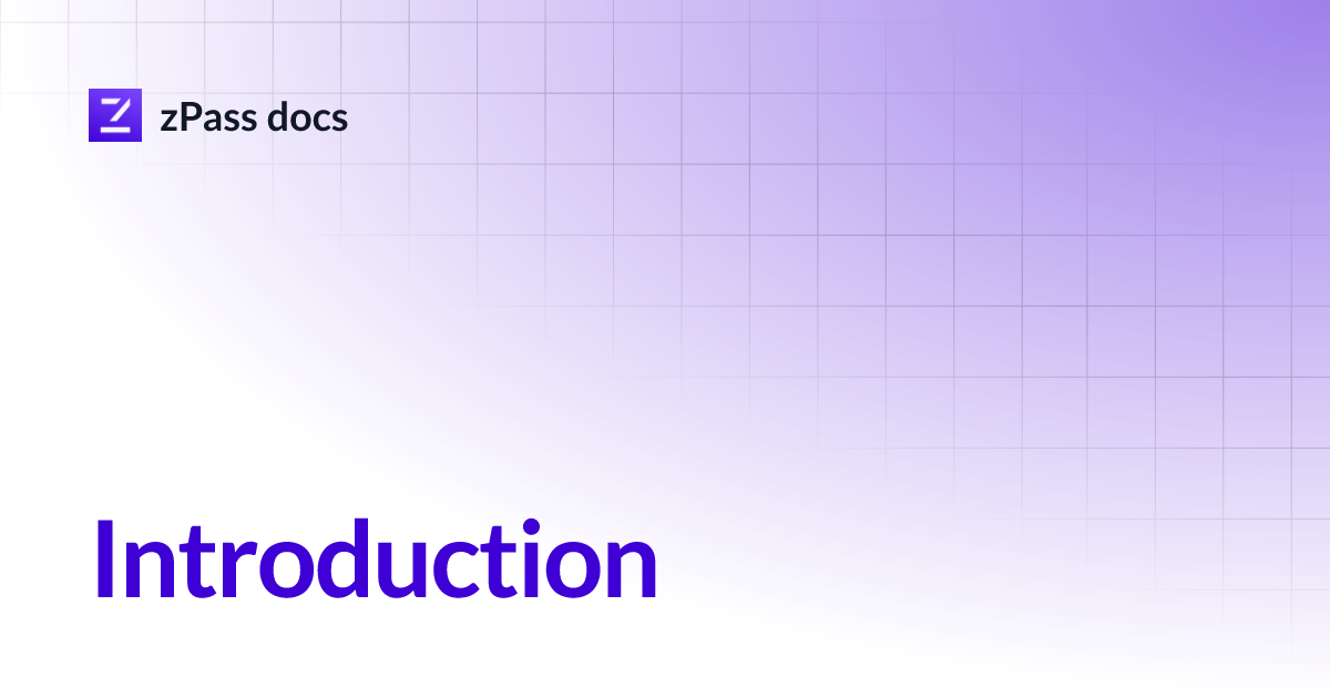Introduction | zPass docs
